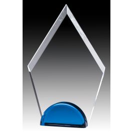 Acrylic Award, Clear Arrowhead with Blue Base