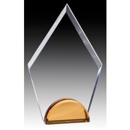 Acrylic Award, Clear Arrowhead with Gold Base