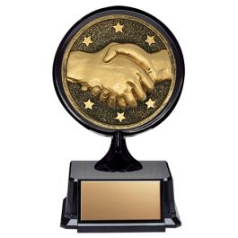 Apex Handshake/Sportsmanship Trophy, 4 1/2" Holder on Base