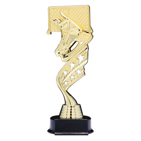 Helix Series Gold Hockey Trophy with Stars, 8.5"