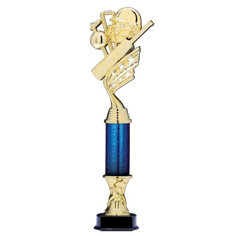 Helix Series Gold Trophy with Stars Column, 15"