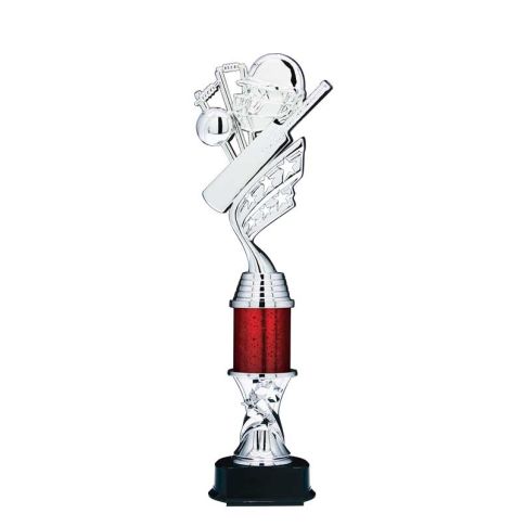 Helix Series Silver Trophy with Stars Column, 13"
